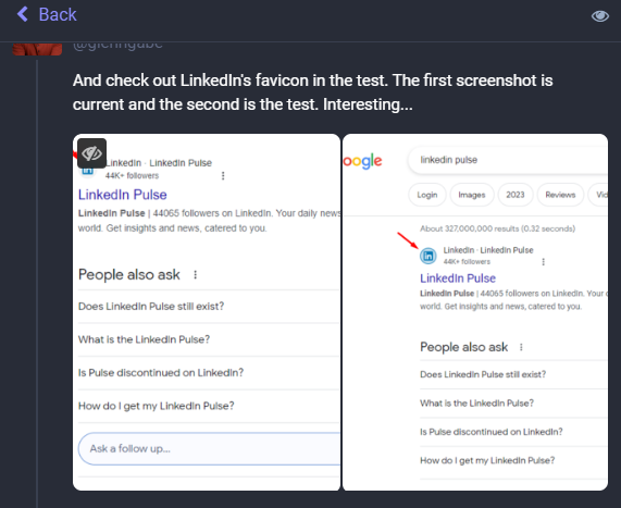 Google Is Currently Experimenting With Favicons