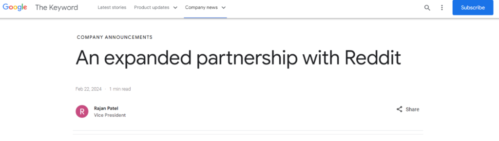 Google To Show More Reddit Content In Search